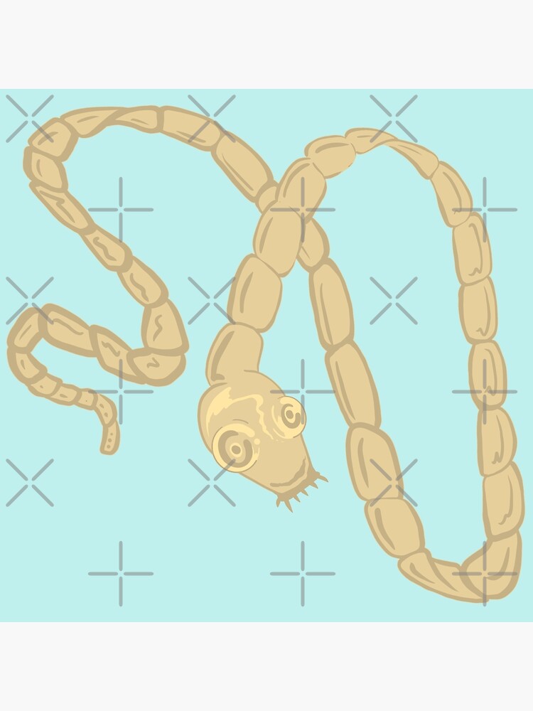 Lámina fotográfica «Parásito de tenia de dibujos animados amigable» de ...