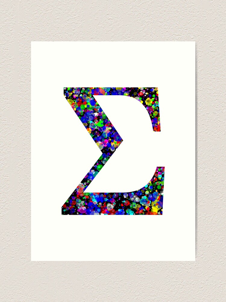 "Letter Sigma and Letter Zeta Paint Splatter" Art Print for Sale by ...