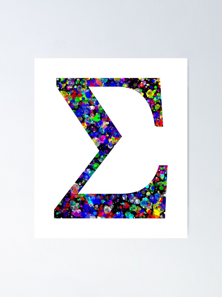 "Letter Sigma and Letter Zeta Paint Splatter" Poster for Sale by ...