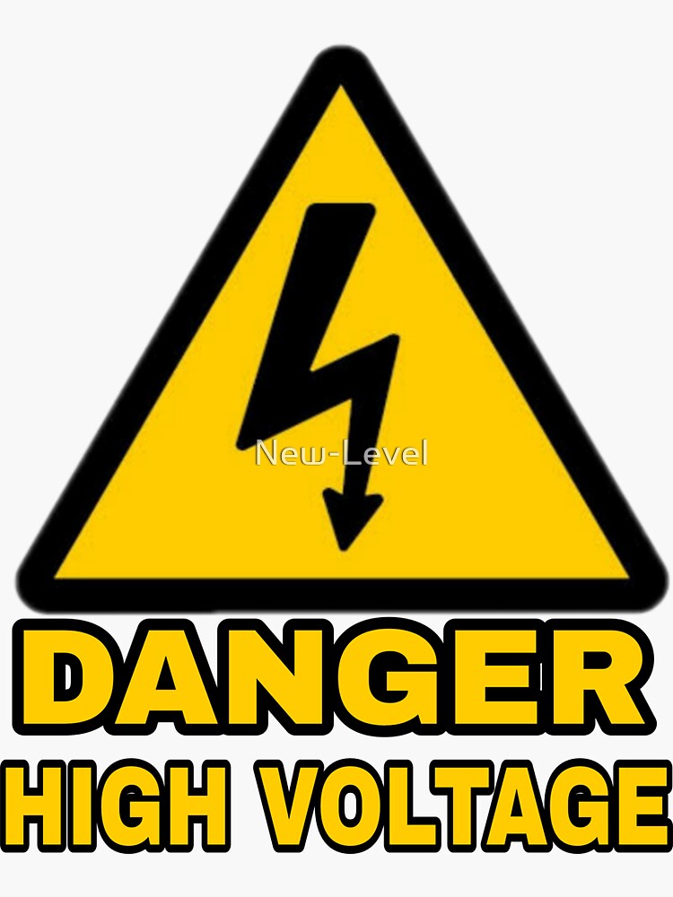 "HIGH VOLTAGE sticker" Sticker for Sale by New-Level | Redbubble