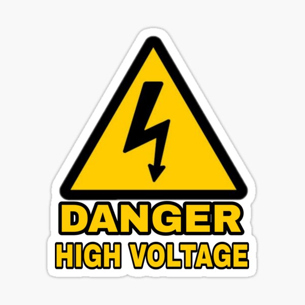 "HIGH VOLTAGE sticker" Sticker for Sale by New-Level | Redbubble