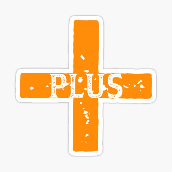 "Plus" Sticker by sara-fanarts | Redbubble