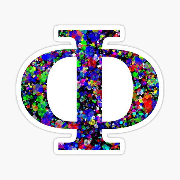 "Letter Phi Letter Φ Paint Splatter" Sticker by Handstand365 | Redbubble