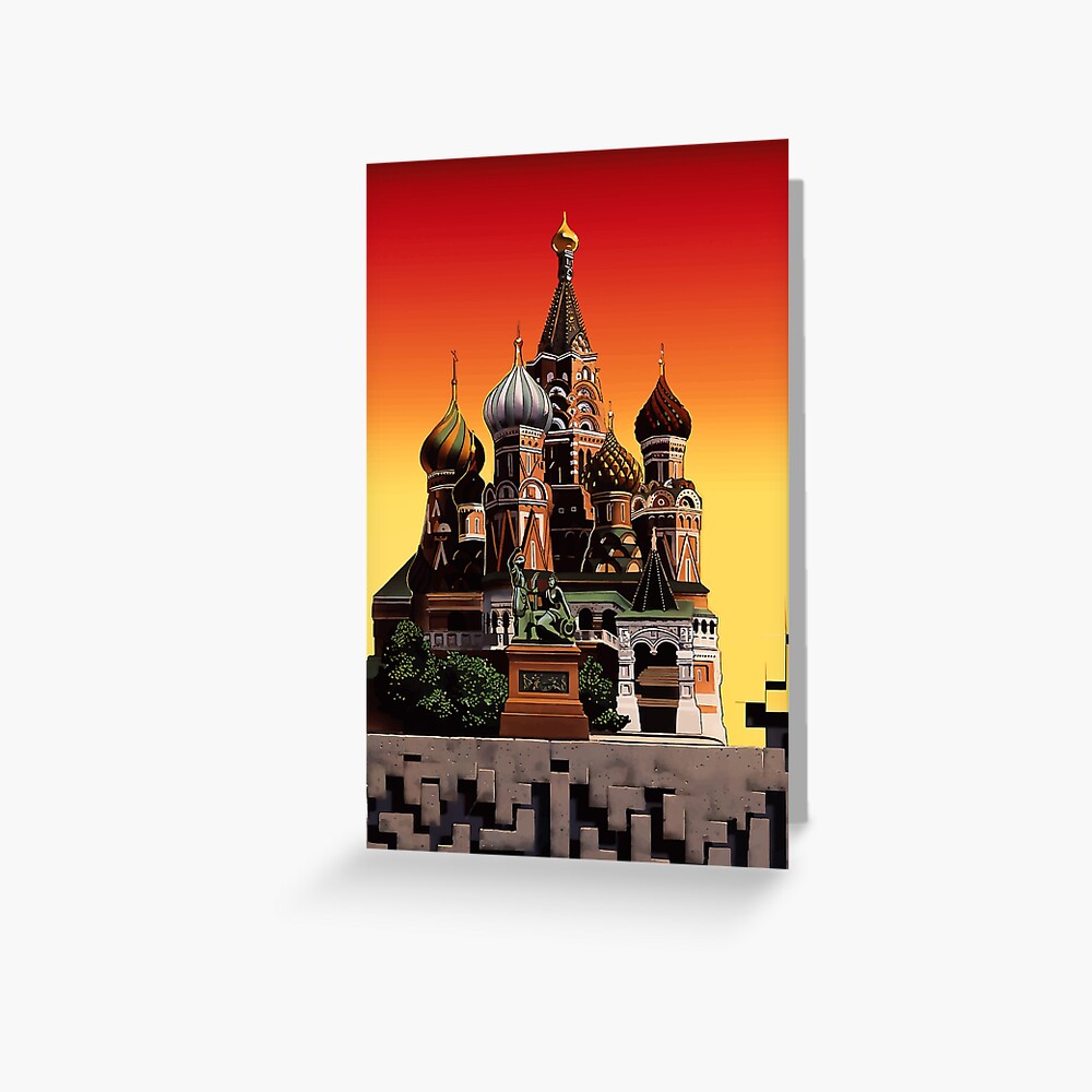 "Kremlin Rusia retro classic tetris artwork" Greeting Card by SyanArt ...