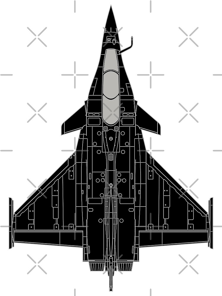 "Dassault Rafale Top View Black" Art Print for Sale by magazinecombate ...