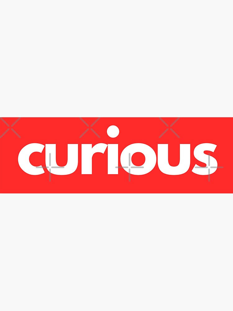 "Curious Typography Design " Sticker for Sale by AngstDesign | Redbubble