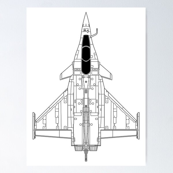 Poster for Sale avec l'œuvre « Dassault Rafale Vue De Dessus » de l ...