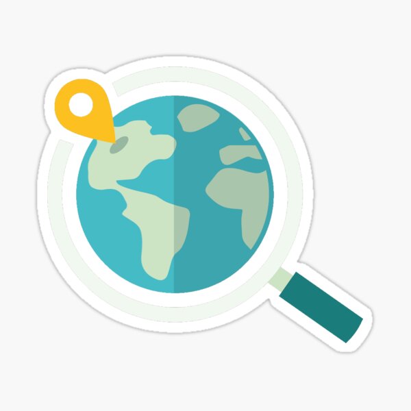 "Magnifier ground location" Sticker by kapiks | Redbubble