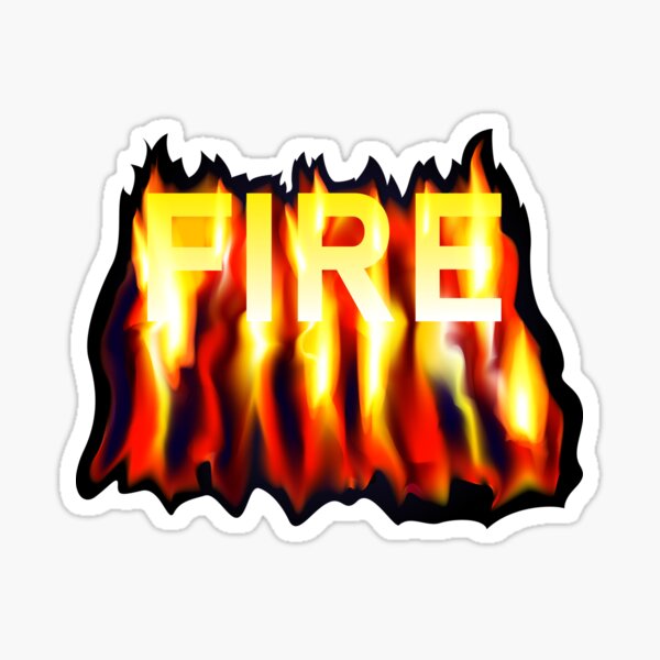 "fire sticker" Sticker for Sale by alik7 | Redbubble