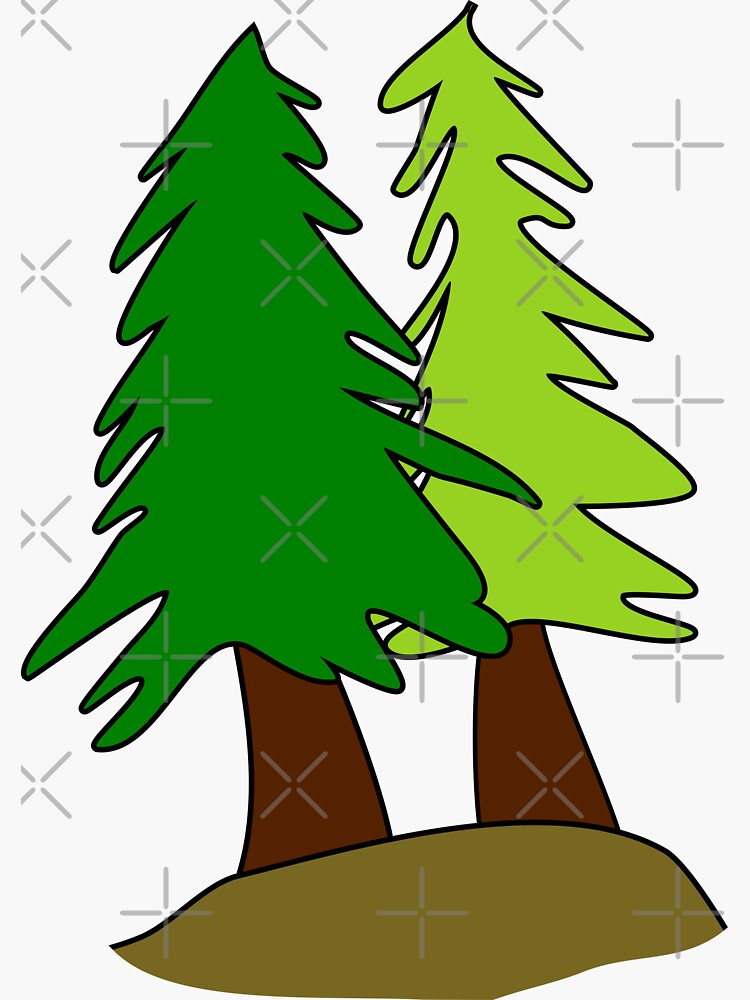 "Fir trees, mountains, forest, Heidi" Sticker for Sale by Nordwind ...