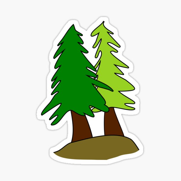 "Fir trees, mountains, forest, Heidi" Sticker for Sale by Nordwind ...
