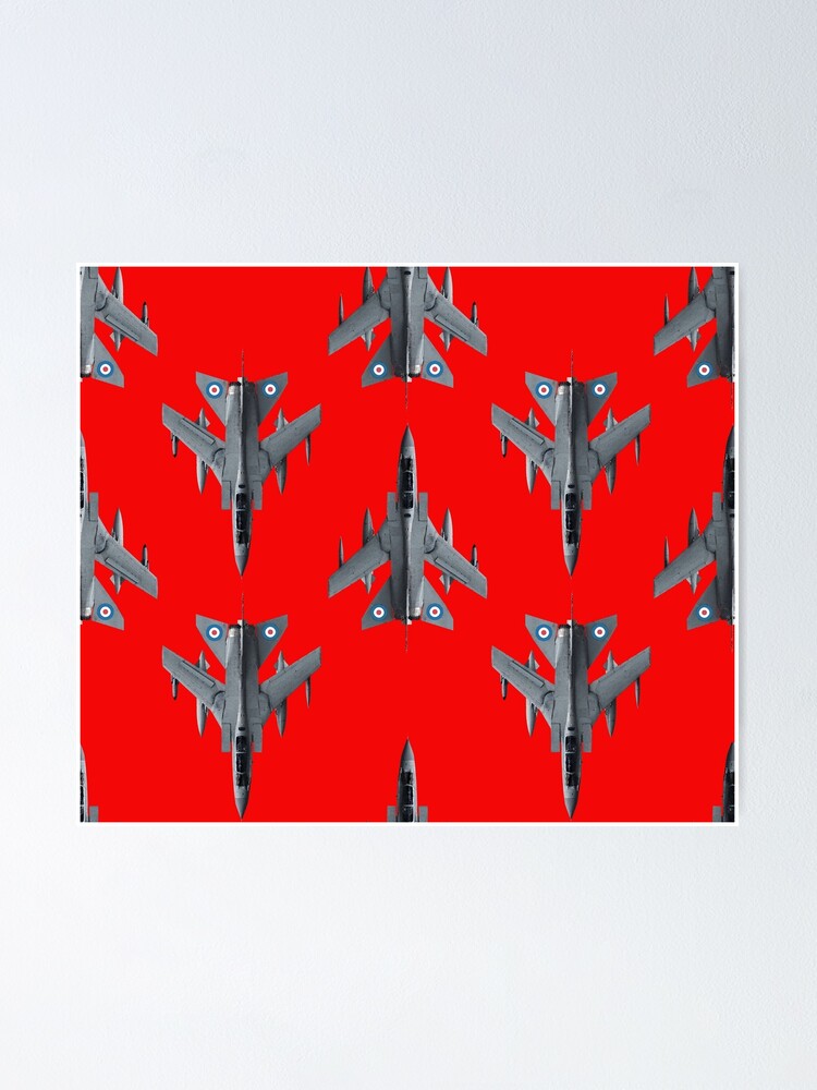 "Fighter Jet V2 Red" Poster for Sale by TerenceLacey | Redbubble