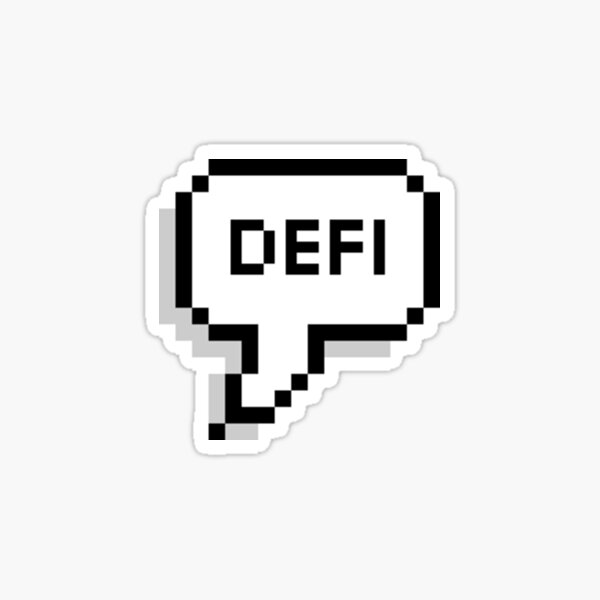 "DEFI - Crypto" Sticker for Sale by reallyrealnow | Redbubble
