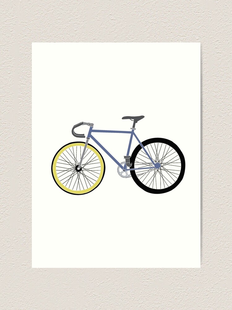 "Simple Cartoon Bike" Art Print for Sale by roleydesigns | Redbubble