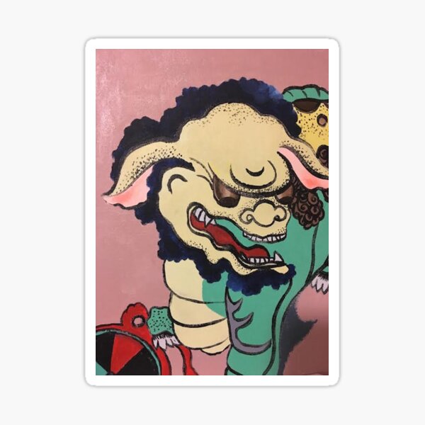 "Foo Dog " Sticker for Sale by smorenoart | Redbubble