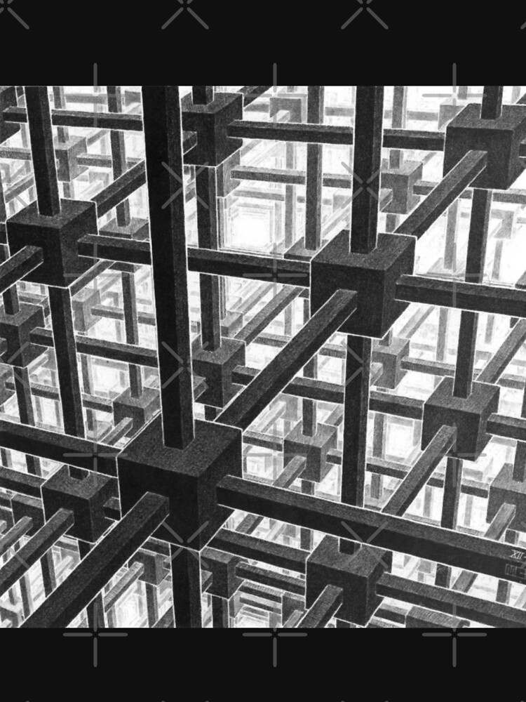 "Cubic Division of Space by Maurits Cornelis Escher" T-shirt for Sale ...