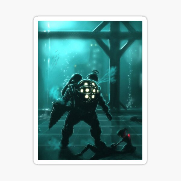 "Bioshock Big Daddy " Sticker for Sale by Vintage-Travler | Redbubble