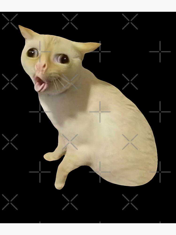 "Coughing Cat Funny Meme" Art Print for Sale by Memes-Sticker | Redbubble