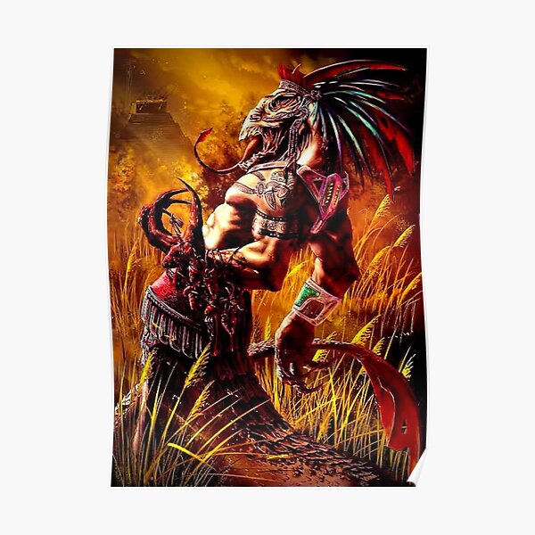 A Nahual Mayan Shaman Transforming Into Some Creature Or Animal With A