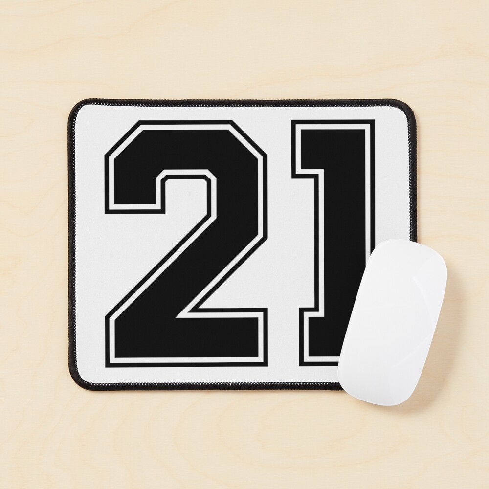 "21 American Football Classic Vintage Sport Jersey Number in black ...