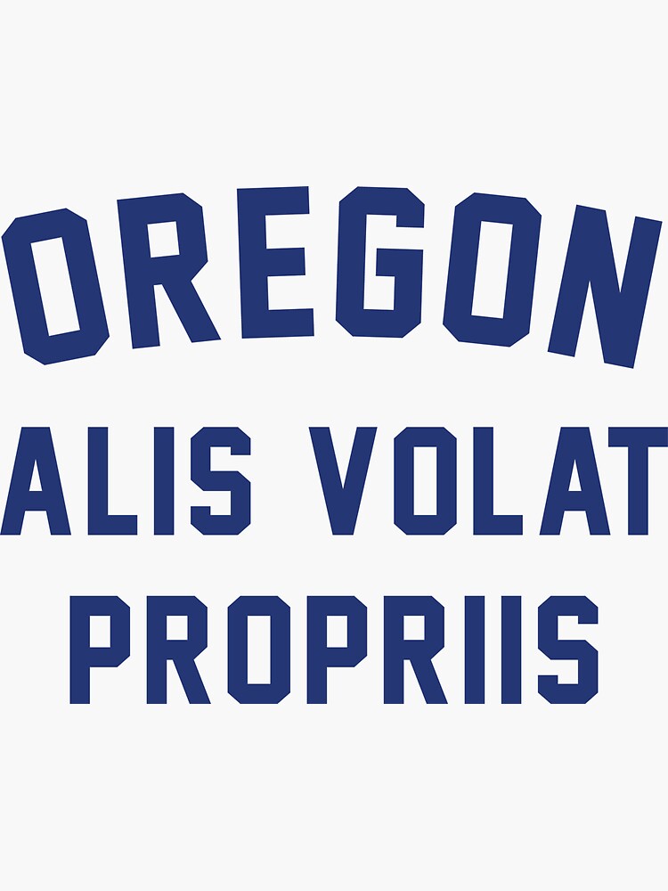 "The Oregon Motto (State Motto of Oregon)" Sticker for Sale by ...