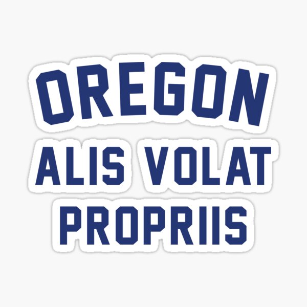 "The Oregon Motto (State Motto of Oregon)" Sticker for Sale by ...