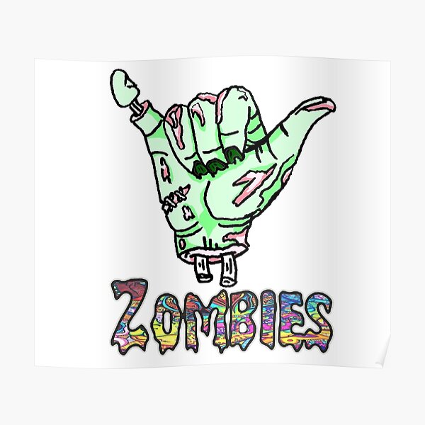 "Zombies Shaka 2" Poster by mindsmoke | Redbubble