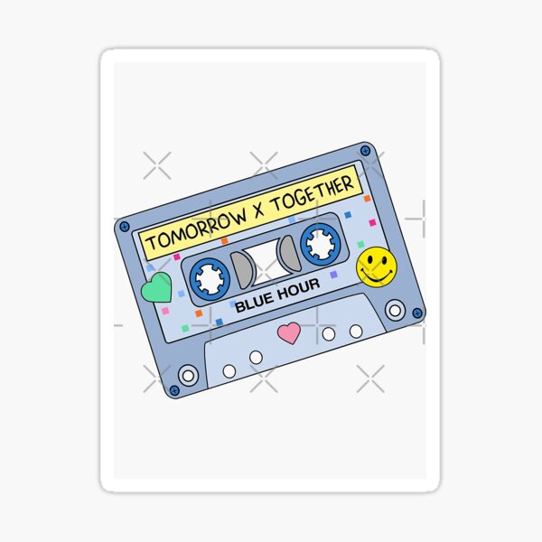 "txt bluehour cassete tape sticker" Sticker for Sale by Ksofficial ...