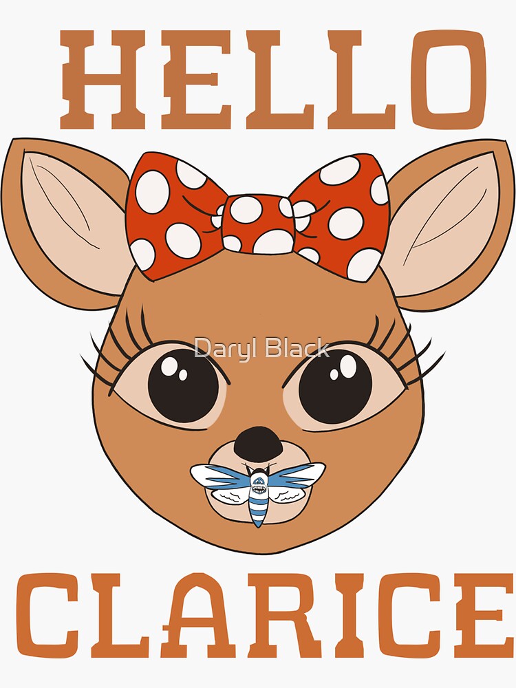 "Hello Clarice" Sticker for Sale by blackpepperart | Redbubble