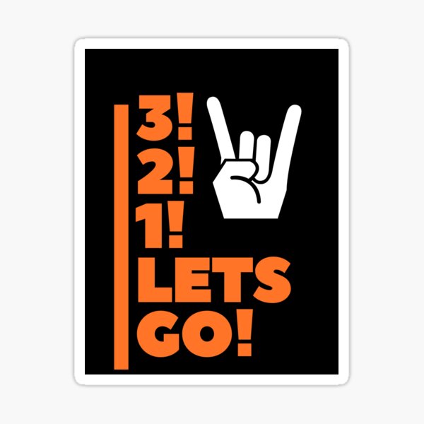 "Let's go!" Sticker by SampornaDesign | Redbubble