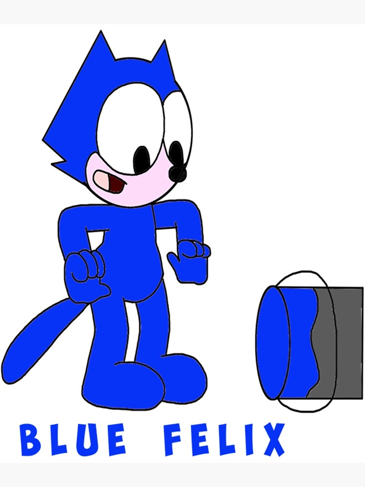 "The Blue Felix cat " Poster for Sale by The1201ItemShop | Redbubble