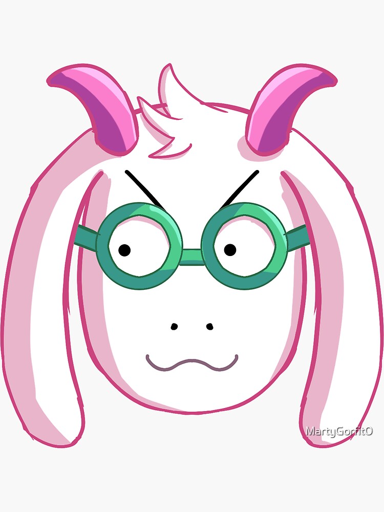 "Angry Ralsei" Sticker for Sale by MartyGorfit0 | Redbubble