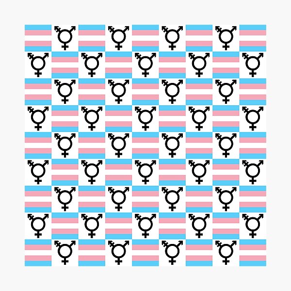 "Transgender Pride Flags & Transgender Symbols Pattern" Photographic ...