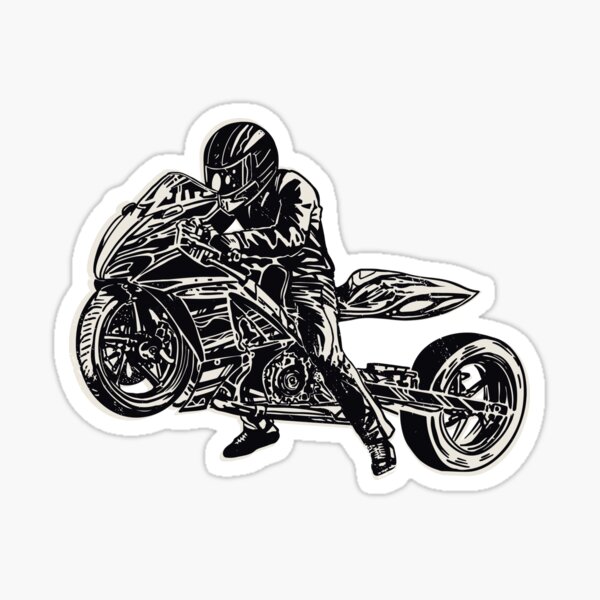 "Retro Dragbike" Sticker for Sale by masterchaotic | Redbubble