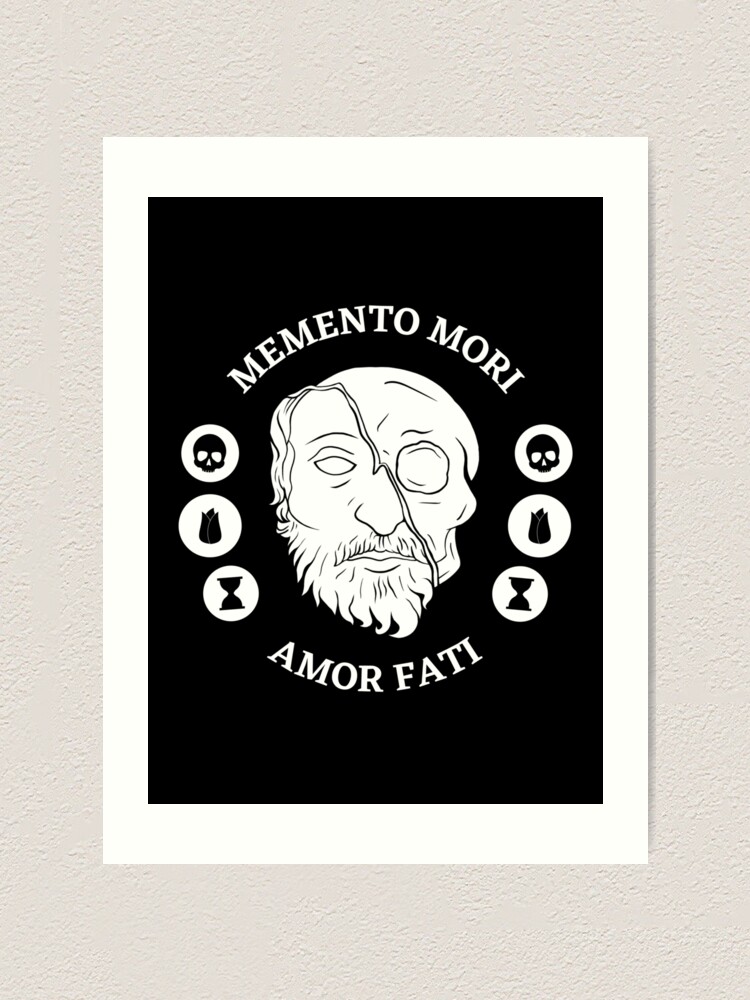 Lámina artística «Marcus Aurelius / Skull Drawing Vanitas Memento Mori ...
