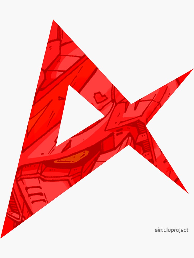 "Nu Gundam Logo" Sticker for Sale by simpluproject | Redbubble