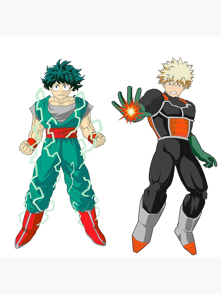 Lámina fotográfica «Deku x Bakugo x DBZ» de Lija-93 | Redbubble