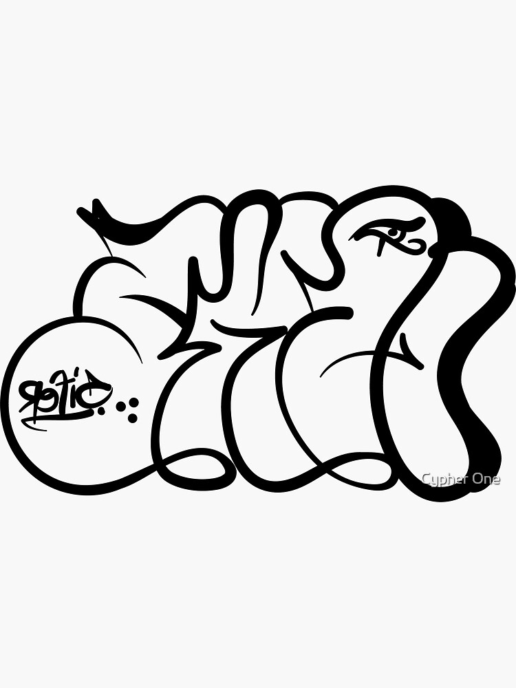 "ISKE WHITE - Graffiti" Sticker for Sale by Cypher | Redbubble