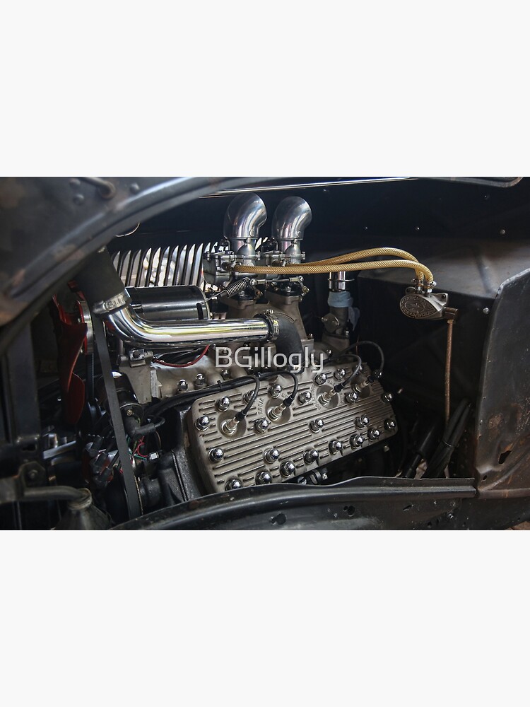 "Flathead Ford V8 Engine bay" Art Print for Sale by BGillogly | Redbubble