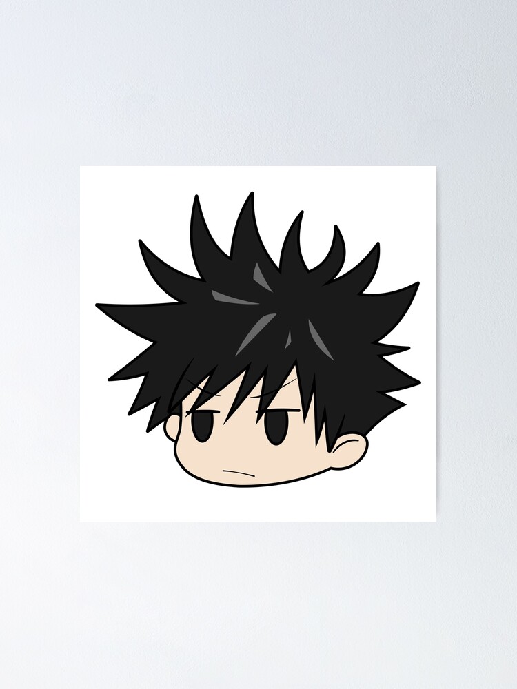 Póster «Jujutsu Kaisen Fushiguro Chibi Head» de ChibiCheems | Redbubble