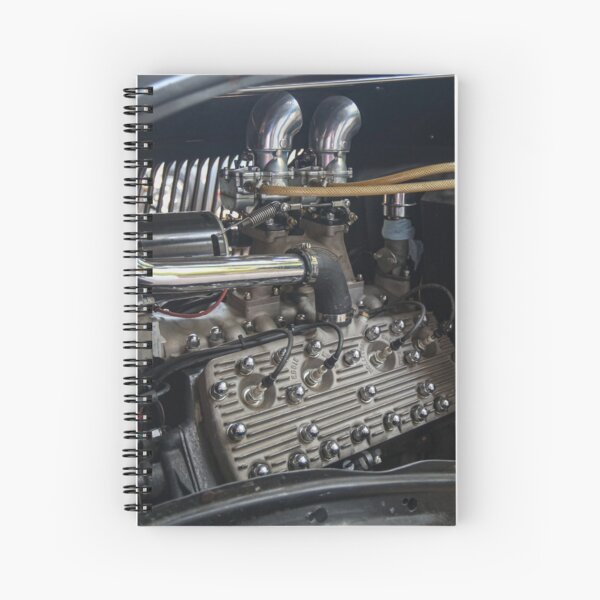 "Flathead Ford V8 Engine bay" Spiral Notebook by BGillogly | Redbubble