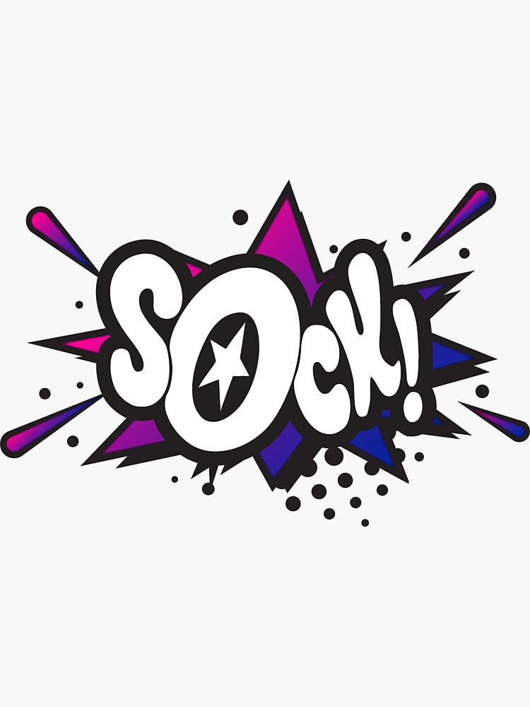 "Sock Comic text style" Sticker for Sale by RedbubblesTrend | Redbubble