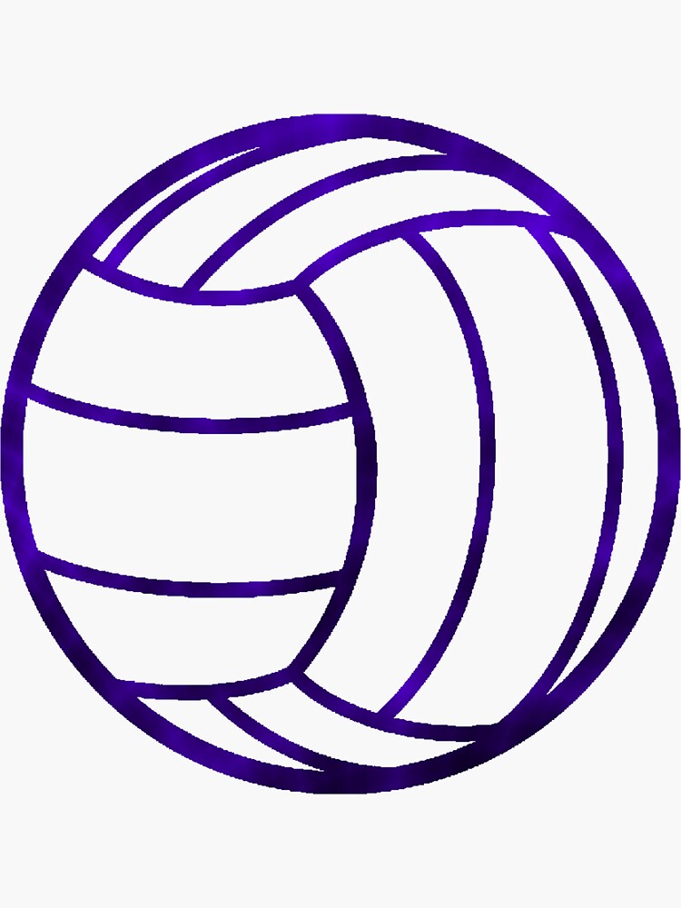 "Purple Volleyball (1)" Sticker for Sale by ArcherAshleyArt | Redbubble