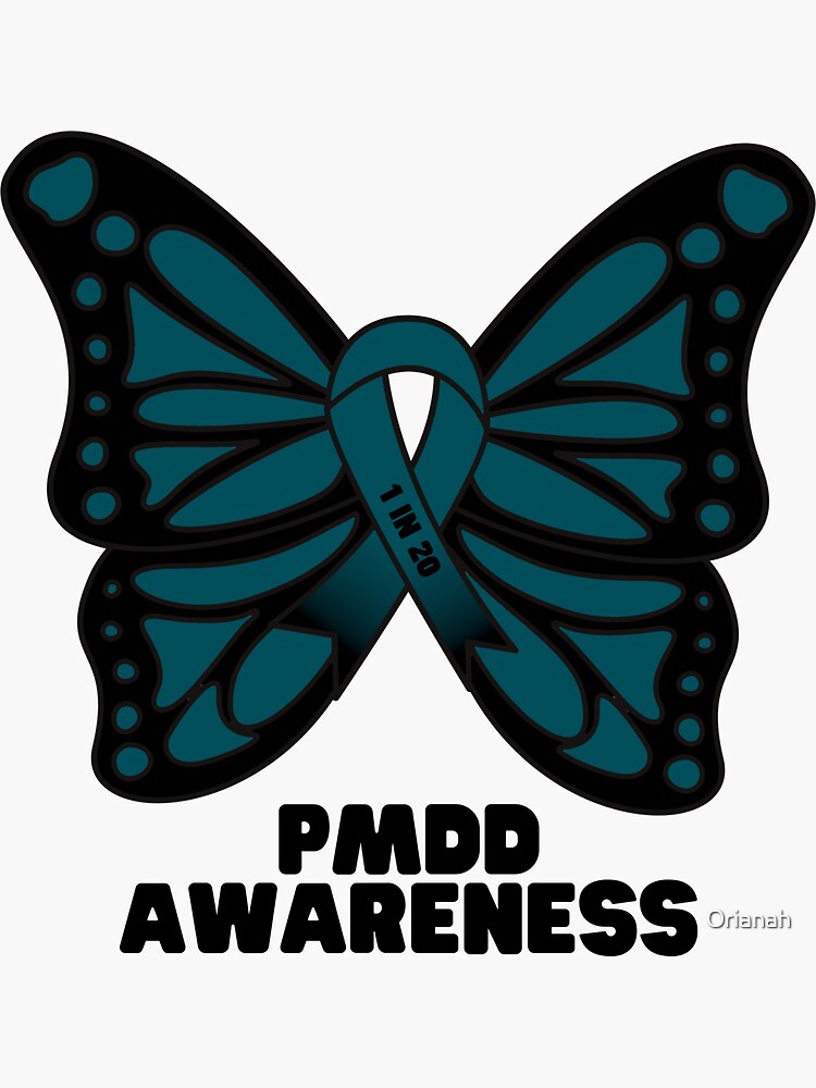 "PMDD Awareness Ribbon. Darkness of depression, Teal for Insight ...