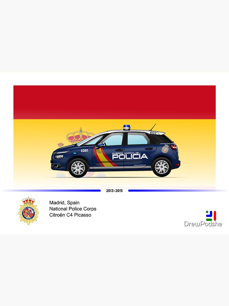 "Spain police vehicle" Sticker for Sale by DrewPodshe | Redbubble