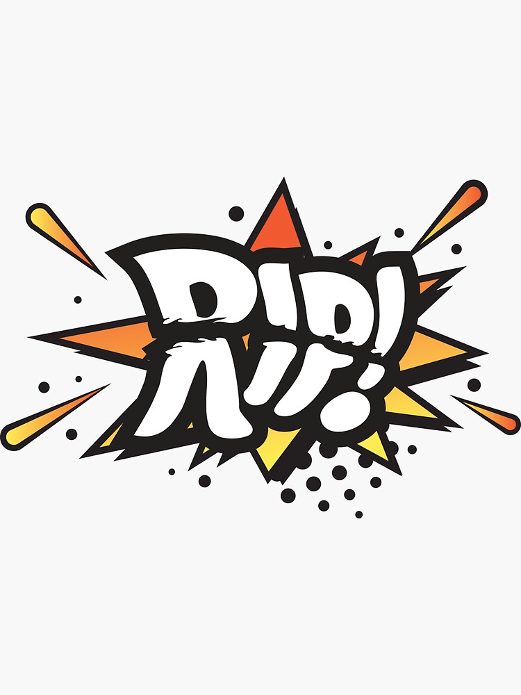 "Rip Comic text style" Sticker for Sale by RedbubblesTrend | Redbubble