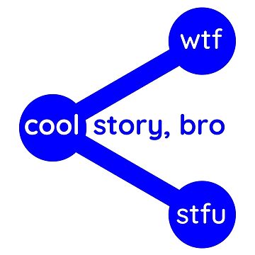 "Cool Story Bro Wtf Stfu Share Symbol" Sticker for Sale by ...
