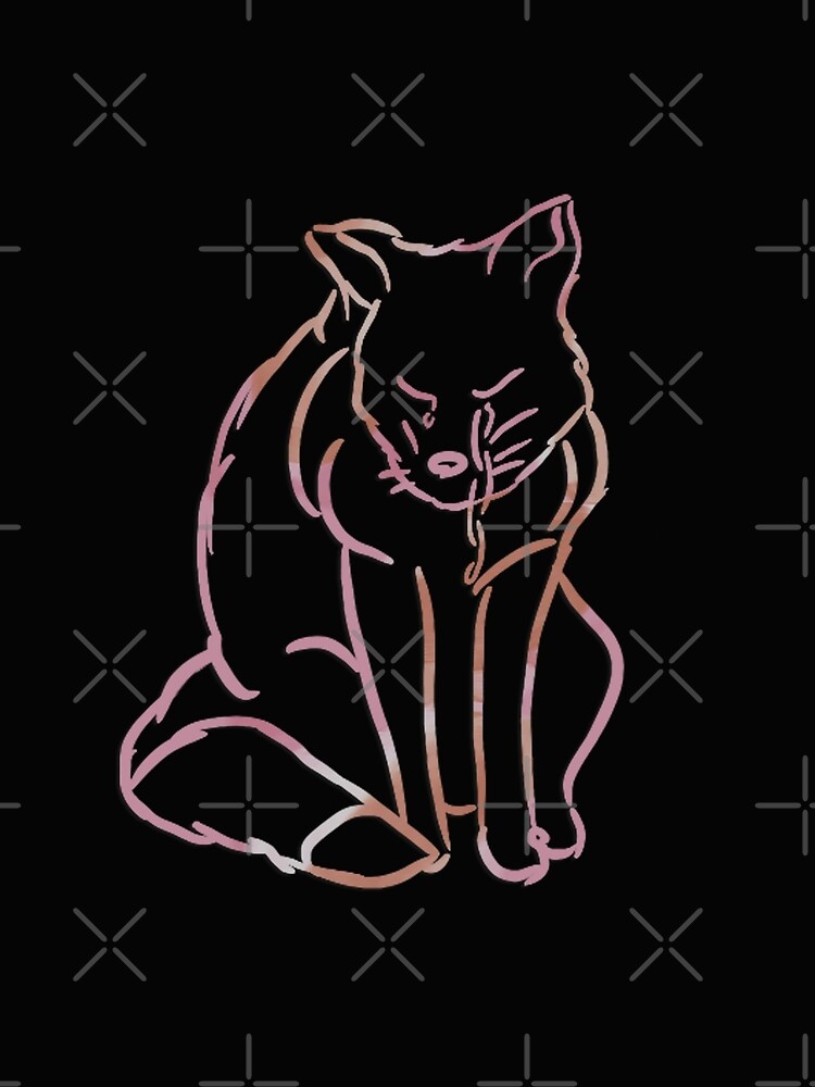 "Artsy Crying Fox (Pink & Orange)" Poster for Sale by douxrien | Redbubble