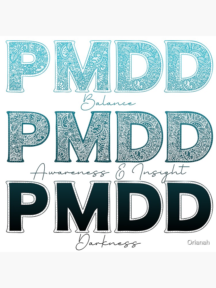 "PMDD Awareness. Darkness of depression, Teal for Insight, Turquoise ...