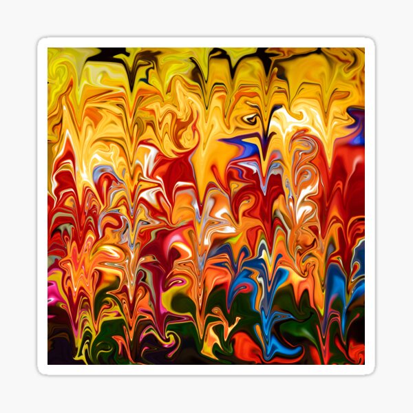 "Colorful Liquid" Sticker by iceflowdesign | Redbubble